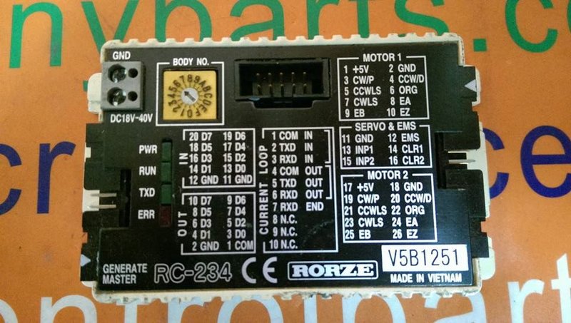RORZE RC-234 GENERATE MASTER - 裕益科技自動化設備可程式編碼器PLC分散式控制系統DCS